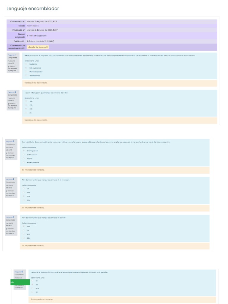 Examen Semana 5 Lenguaje Ensamblador | PDF