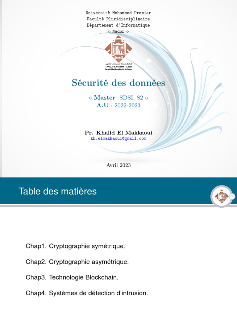 Data Security SDSI 2022 2023 | PDF