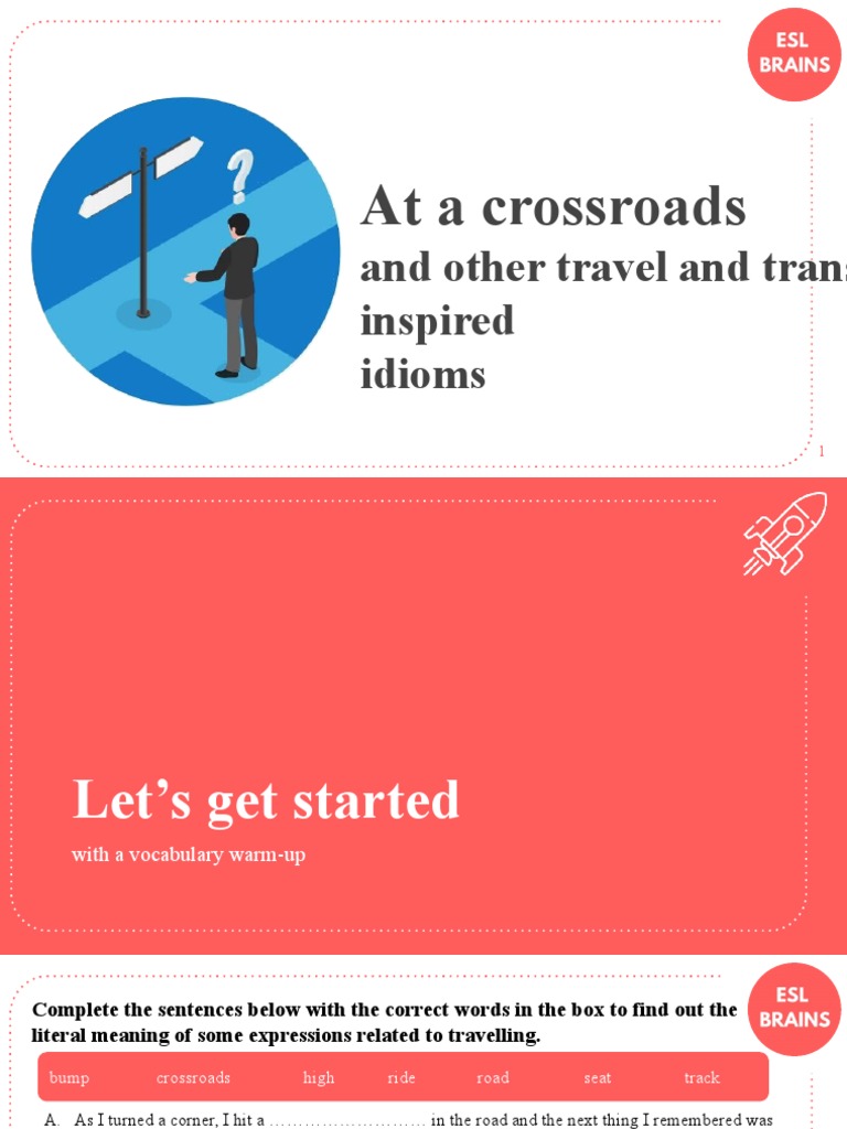 At A Crossroads and Other Travel and Transport Inspired Idioms ...