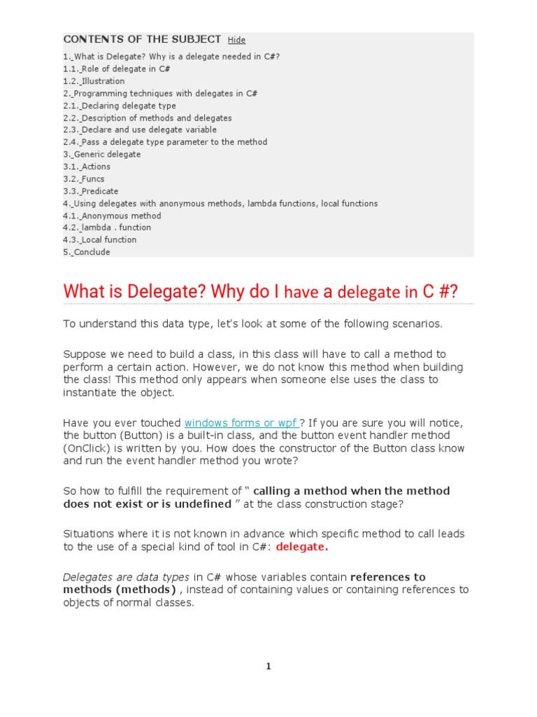 Slot 6 - Delegate | Download Free PDF | Anonymous Function | Parameter (Computer Programming)