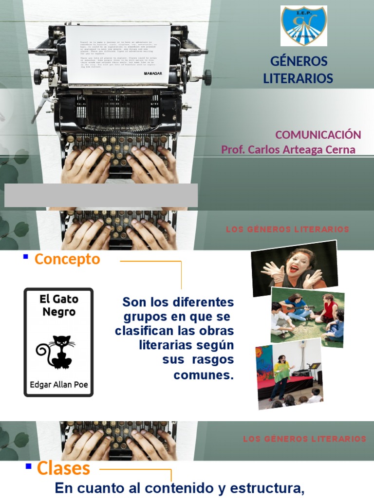 Los Géneros Literarios - Secundaria | PDF | Prosa