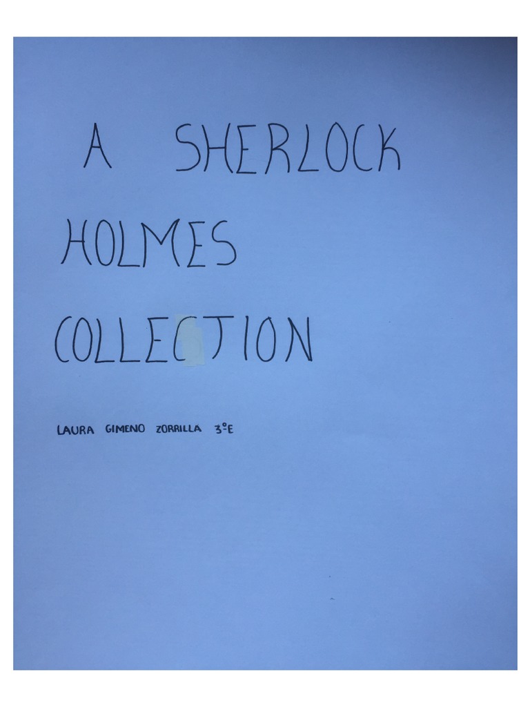 Sherlock Holmes Activities | PDF