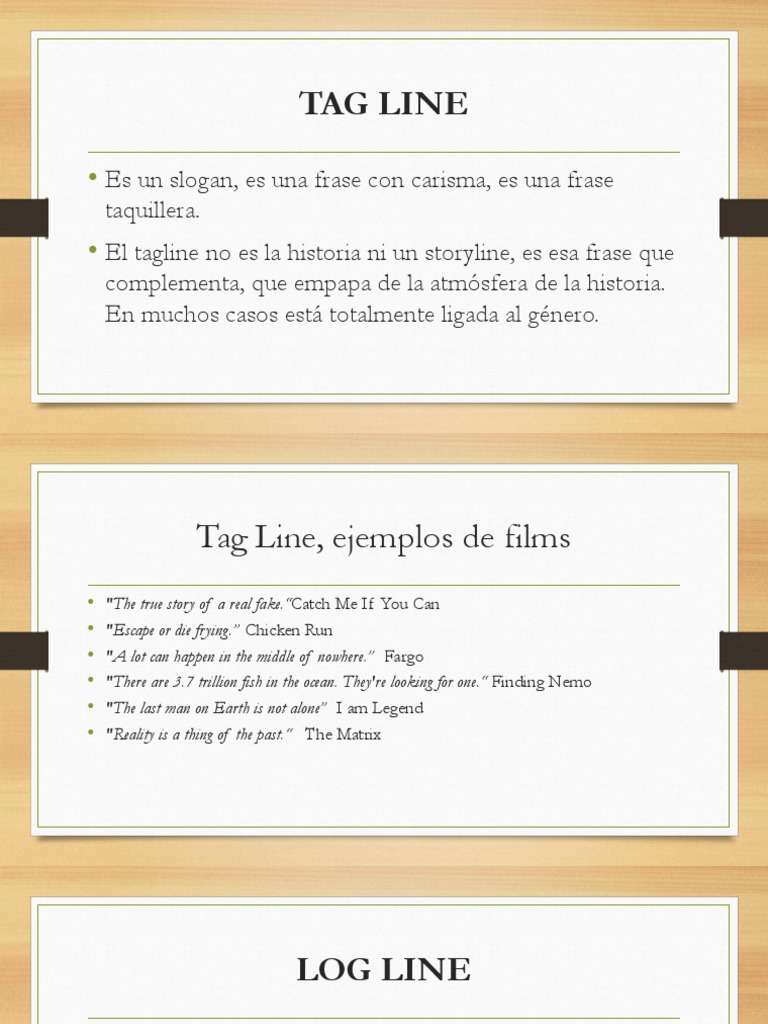 Logline y Tagline en Cine: Definición y Ejemplos | PDF