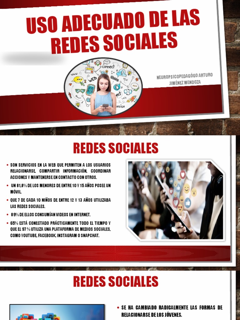 Uso Adecuado de Las Redes Sociales | PDF | Servicio de redes sociales | Internet