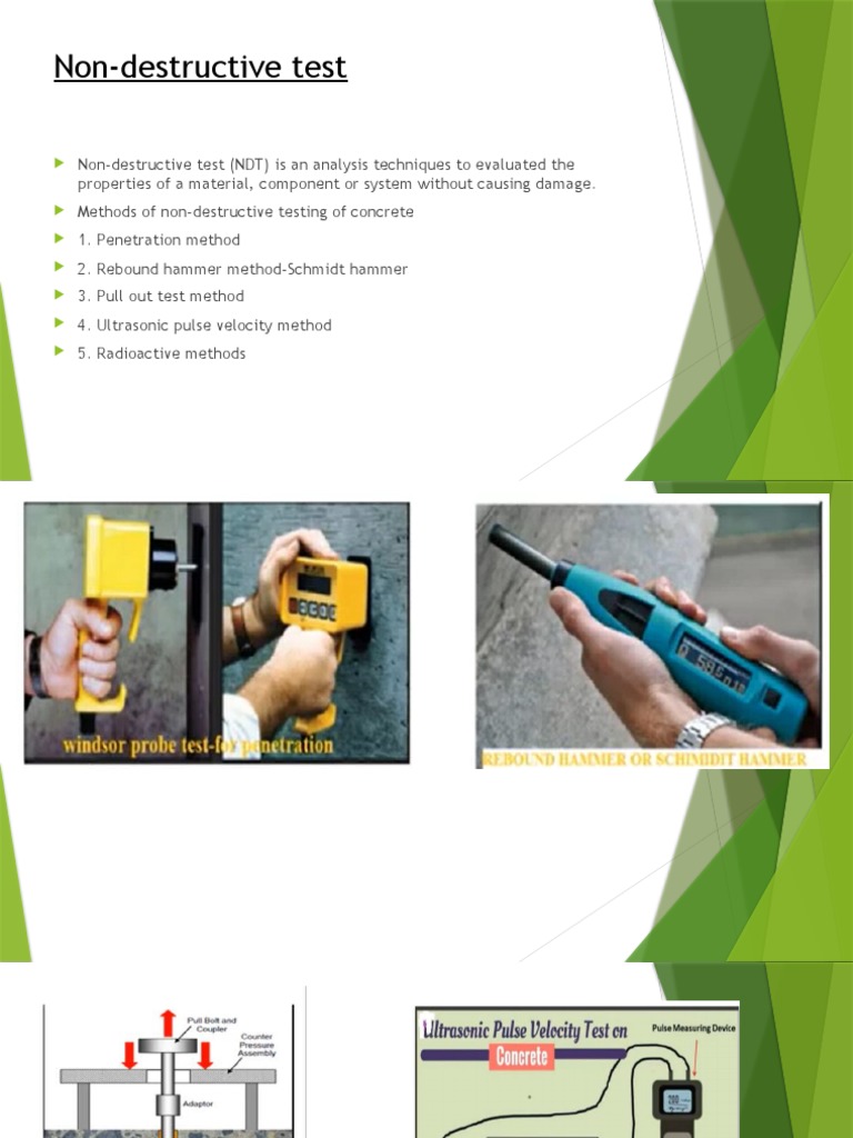 Non Destructive Test | PDF | Concrete | Nondestructive Testing