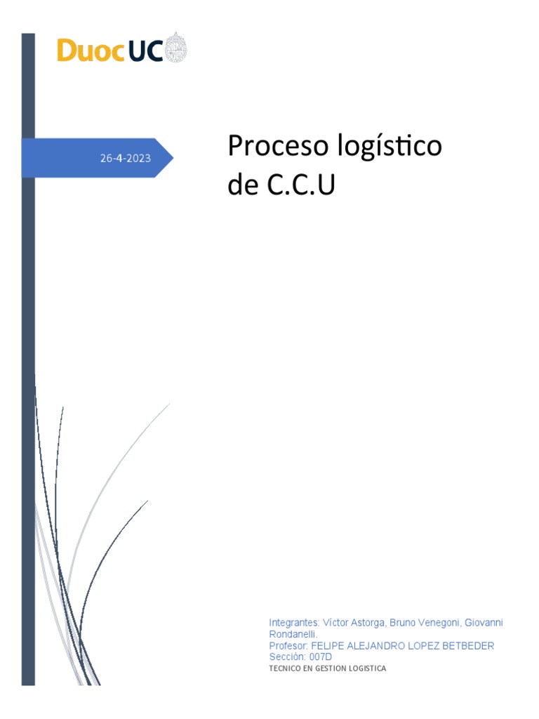 Informe Logistica CCU | PDF | Logística | Economias