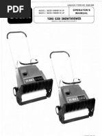 Toro Snowthrower CCR 2000E Operator's Manual | PDF