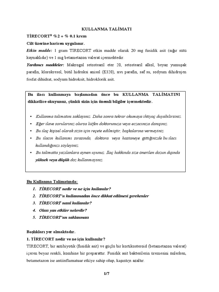 TIRECORT 2 0.1 Krem KT | PDF