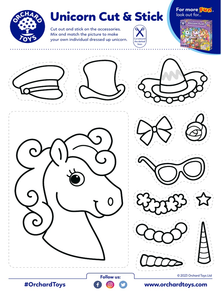unicorn_cut_and_stick_activity_sheet | PDF