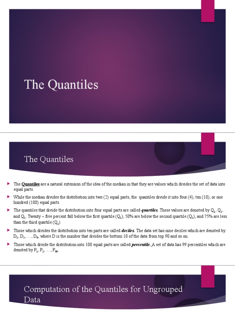The Quantiles | PDF | Quantile | Sampling (Statistics)