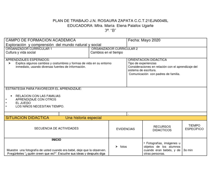Planeación semanal Preescolar 3° 6 de 9 | PDF