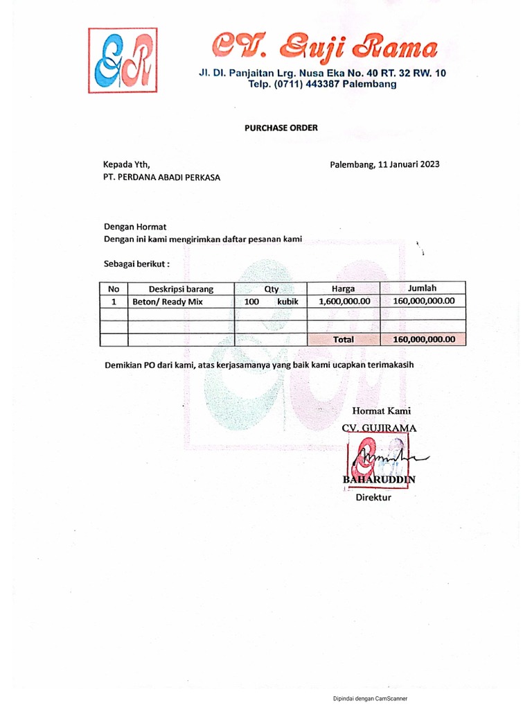 Contoh Po Beton | PDF