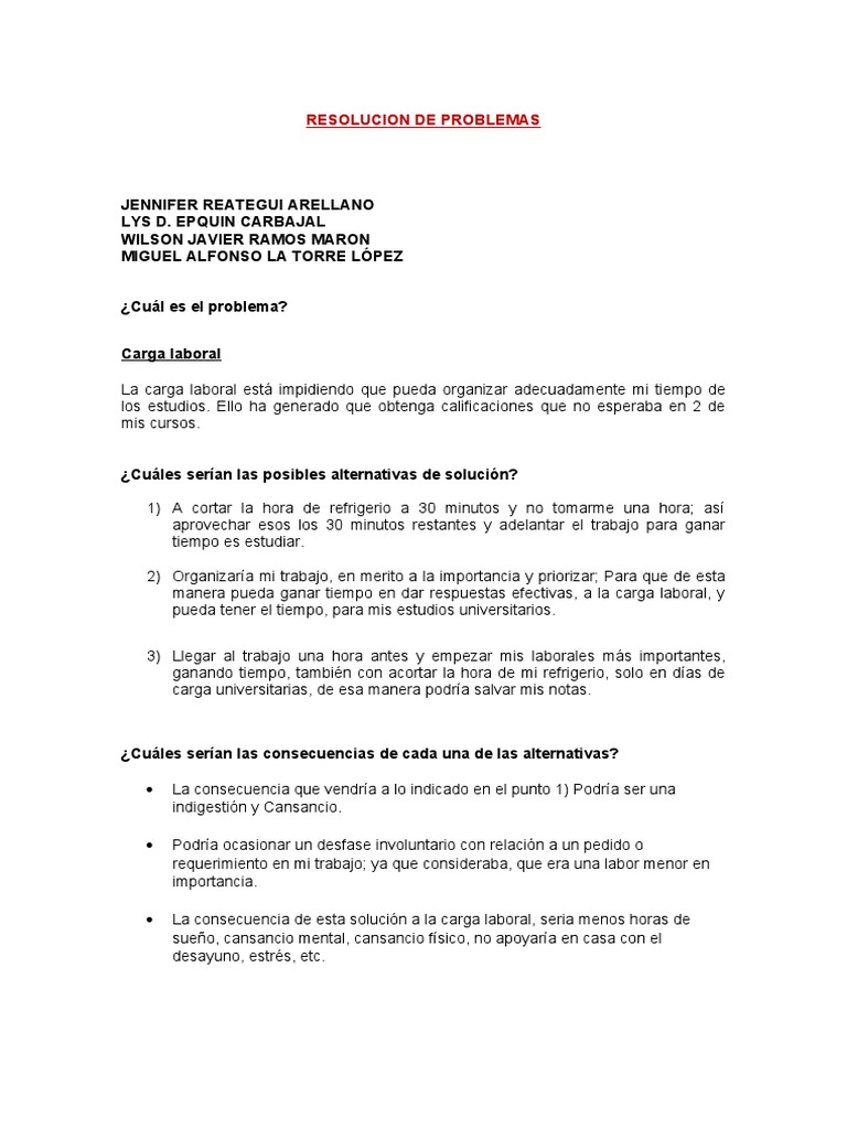 Solucion Al Problema | PDF Solucion Al Problema | PDF