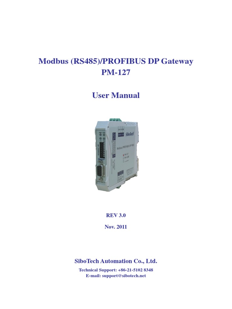 Modbus (Rs485) /profibus DP Gateway Pm-127: Sibotech Automation Co., LTD | PDF | Science ...