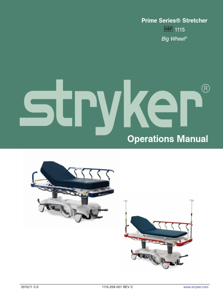 Stryker Prime Stretcher 1115 Hospital Bed - User Manual | Download Free ...