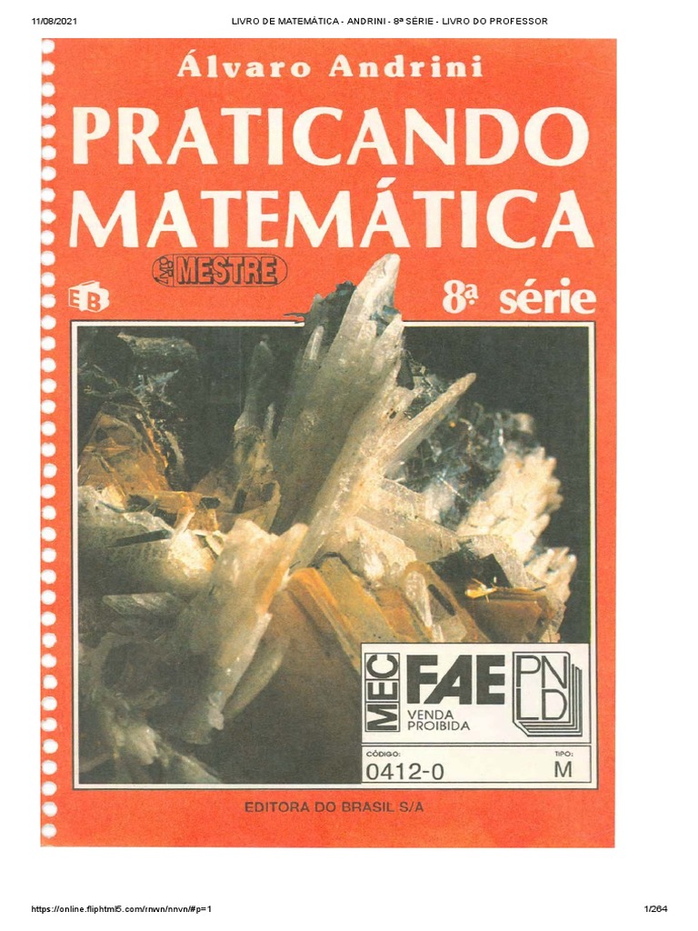 Livro de Matemática - Andrini - 8 Série - Livro Do Professor | PDF