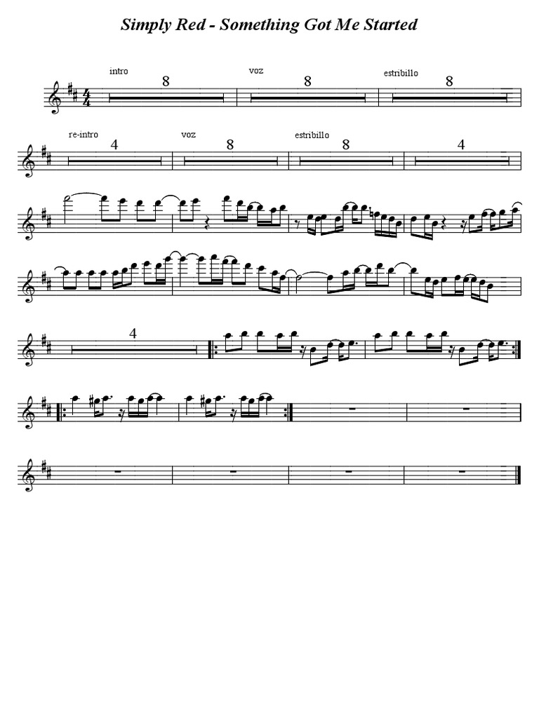 Simply Red - Something Got Me Started | PDF