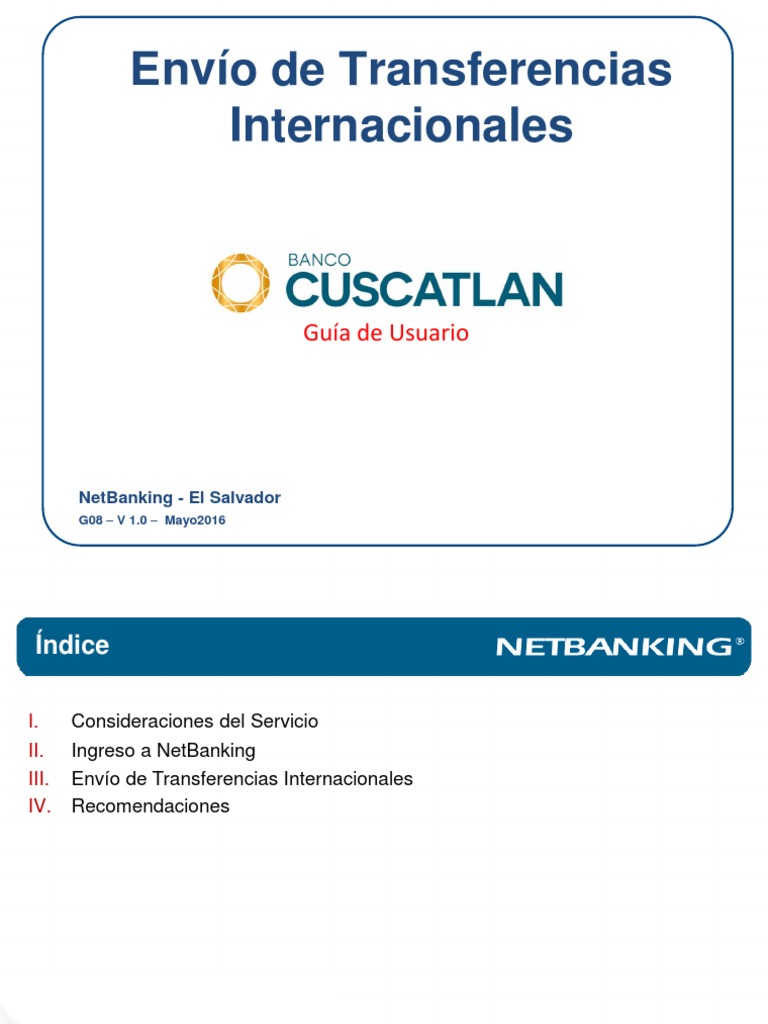 G08 Transferencias Intermacionales | PDF | Transferencia bancaria | Bancos