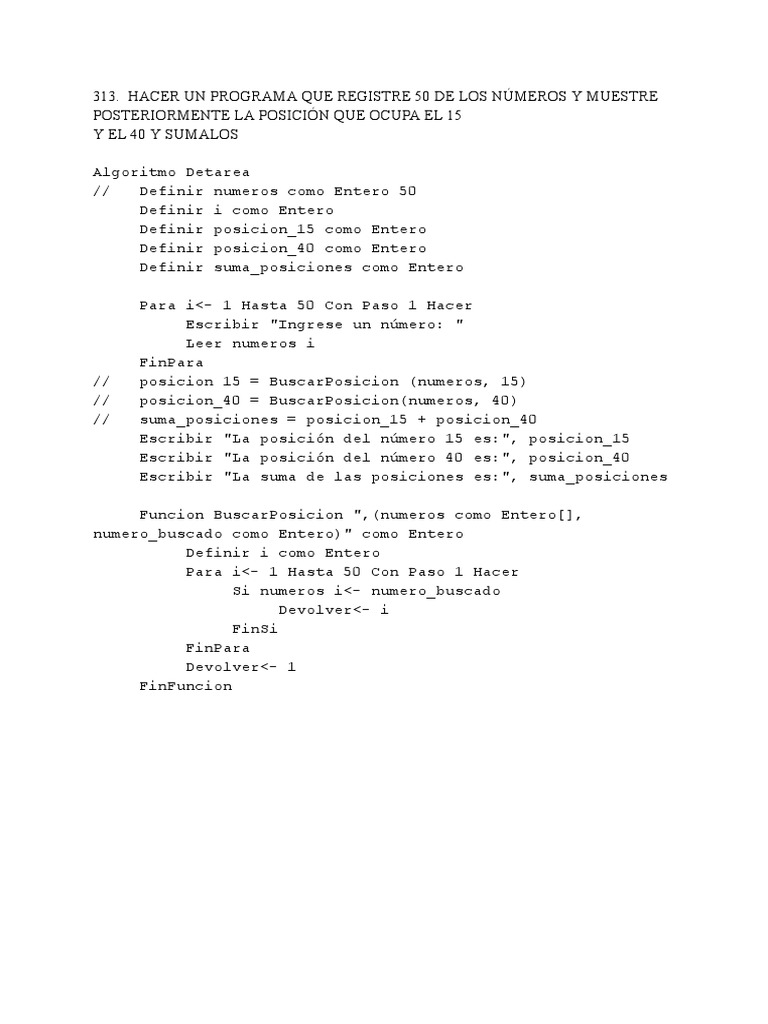 Algoritmo en Pseint | PDF