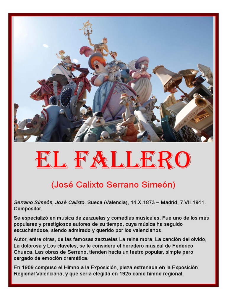 EL FALLERO - J. Serrano - Set of Clarinets | PDF | Performing Arts ...
