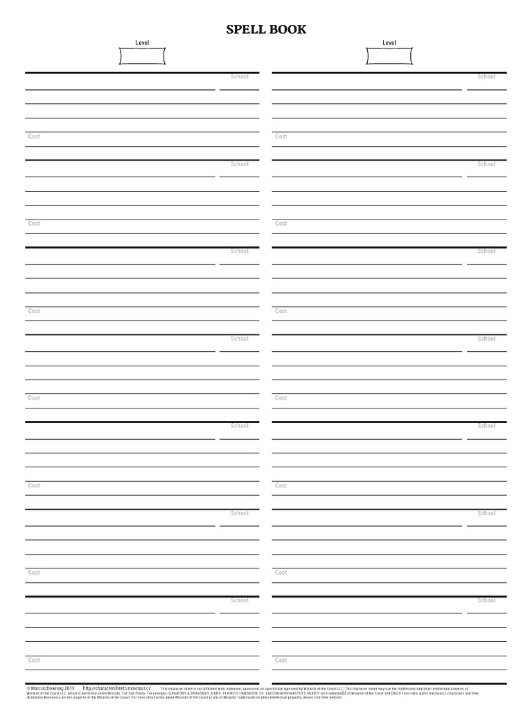 Spellbook | Download Free PDF | Dungeons & Dragons | Wizards Of The Coast