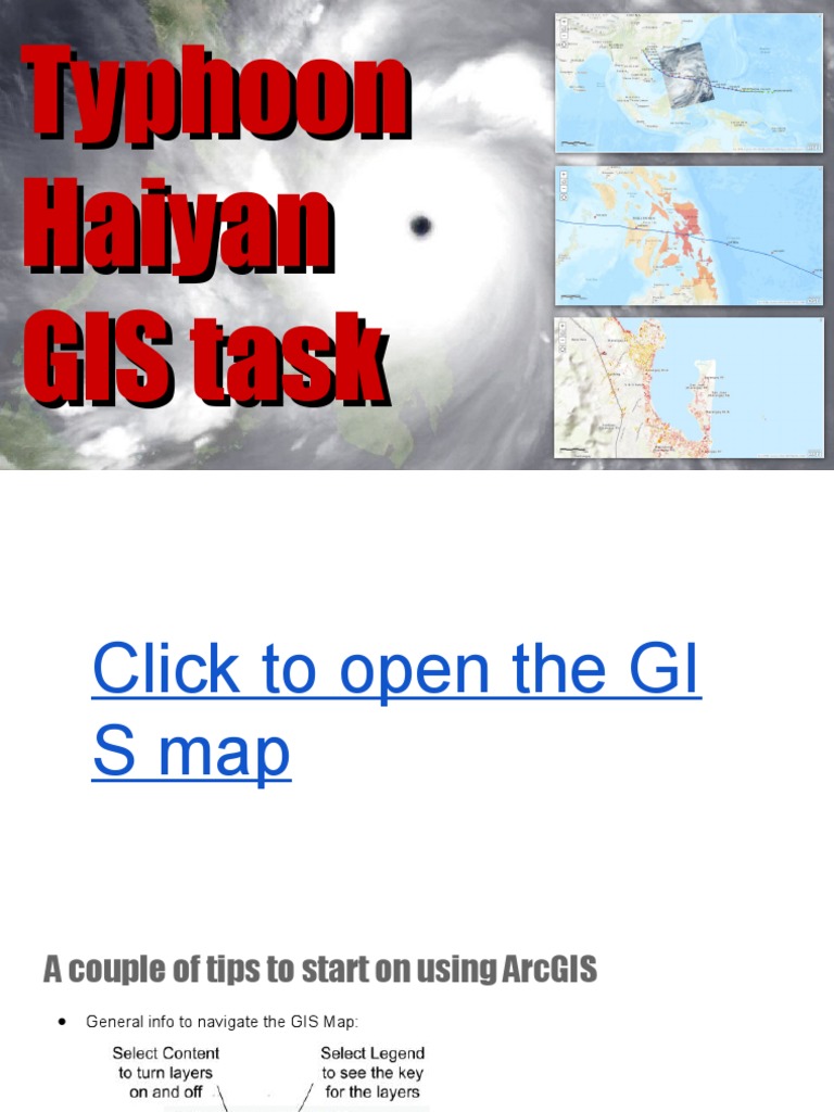 Typhoon Haiyan GIS Task Slides Instructions | PDF | Geographic ...