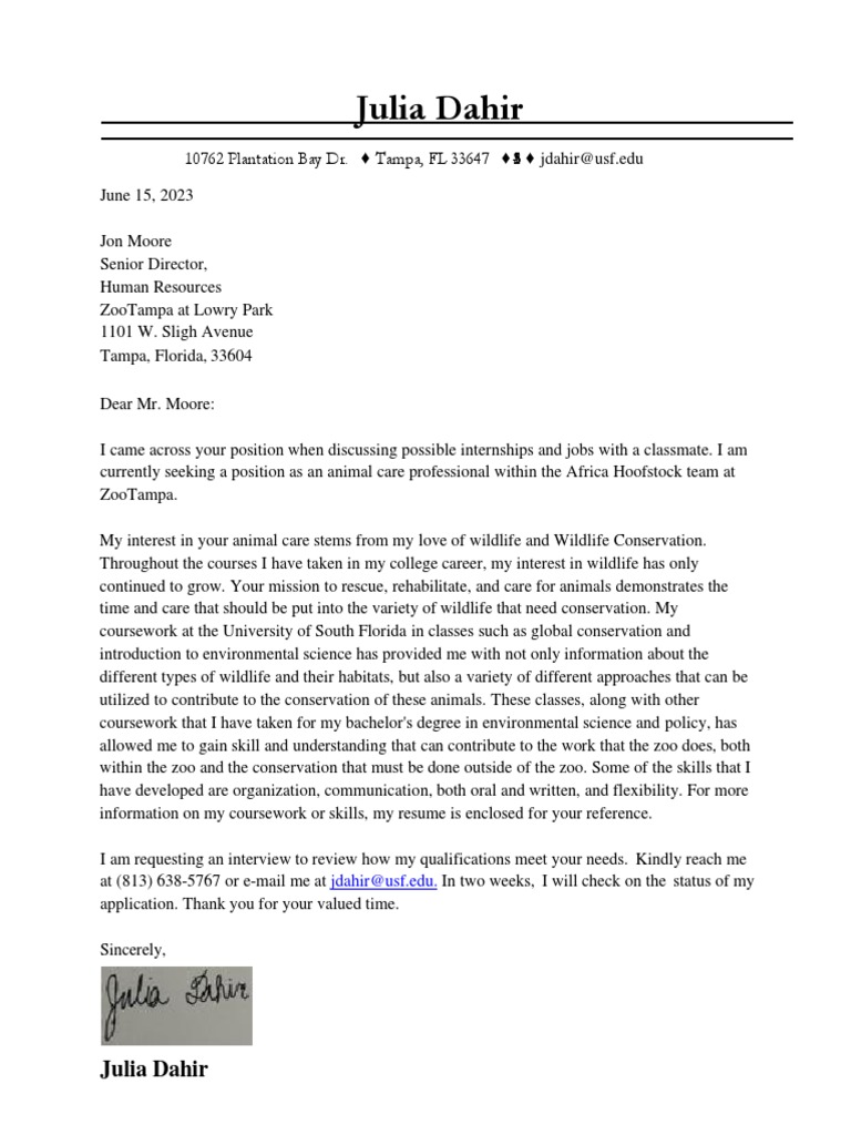 Cover Letter Final | PDF | Career & Growth | Wellness