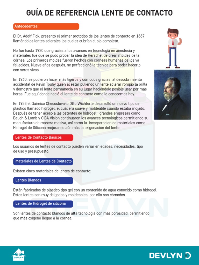 Guía de Lentes de Contacto: Tipos y Cuidados | PDF | Lentes de contacto ...