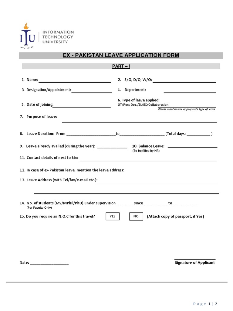 EX Pakistan Leave | PDF