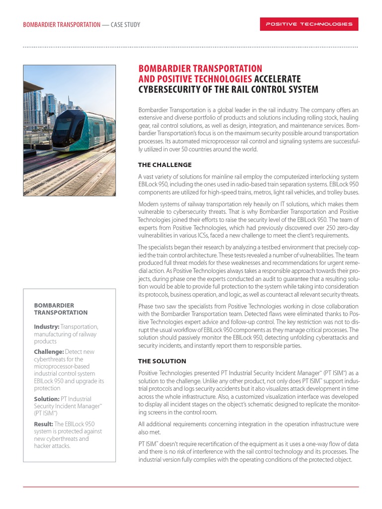 PT-ISIM-Case-Study-Bombardier-eng | PDF | Rail Transport | Train