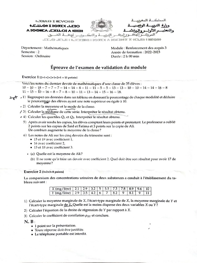 Examen CRMEF | PDF
