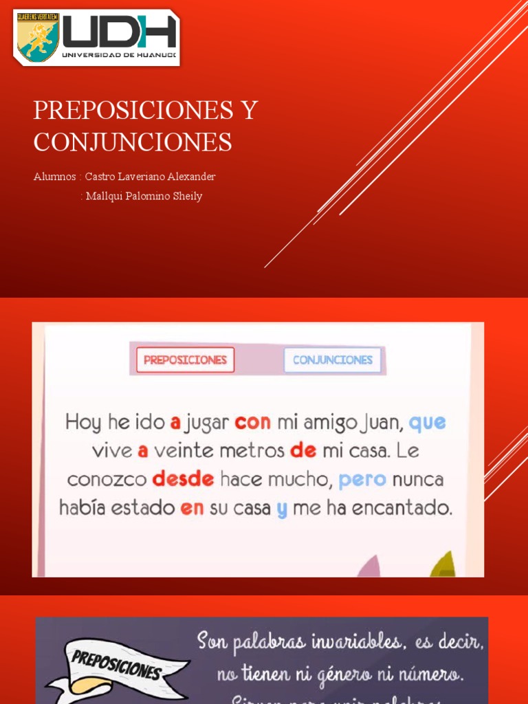 Preposiciones Y Conjunciones Pdf