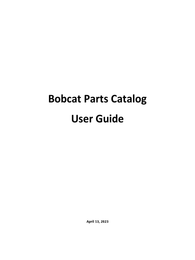 Bobcat Public Parts Catalog User Guide | PDF | Button (Computing ...