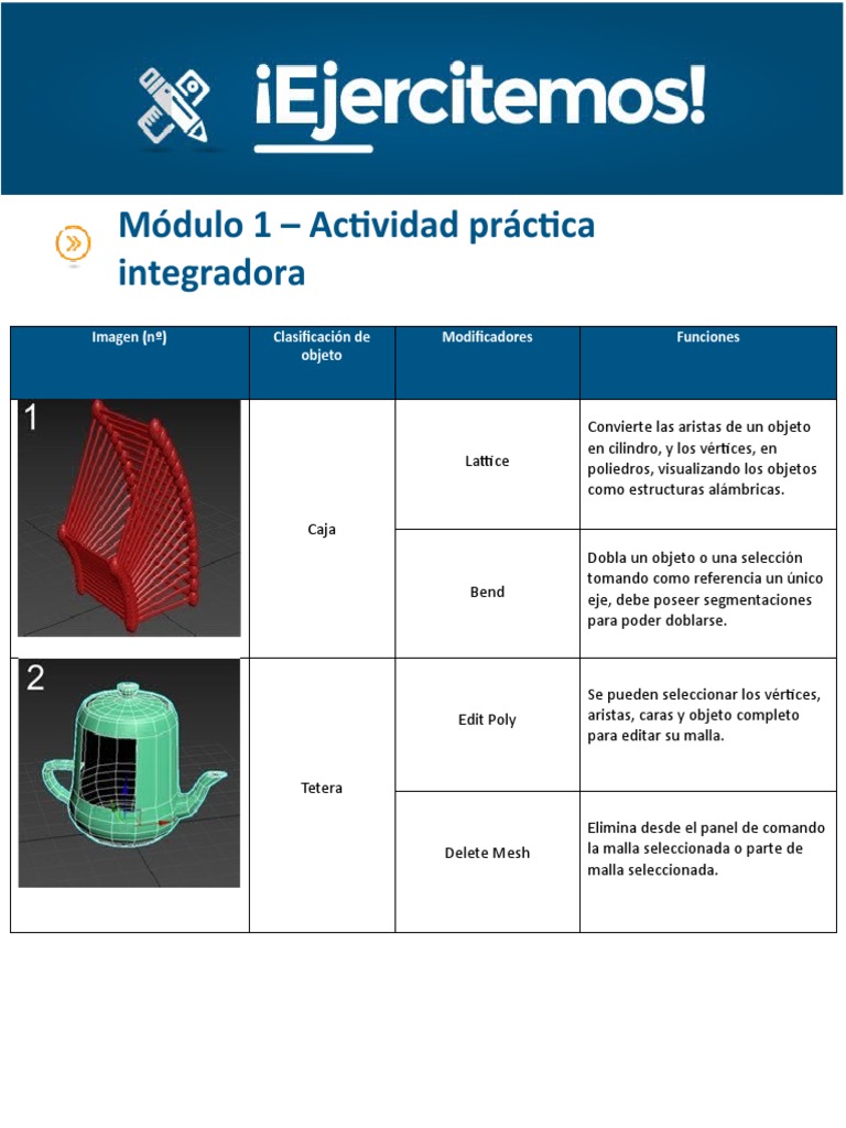 Actividad Práctica Integradora (API1) (GENERALIDAD 3D) | PDF