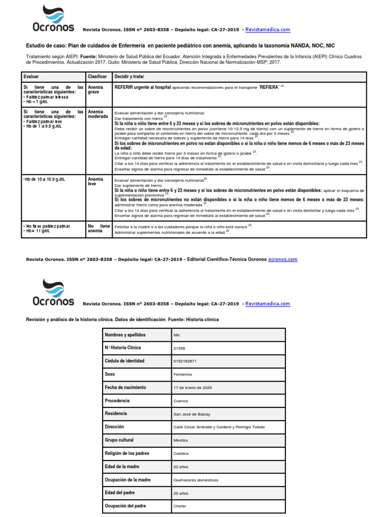 Anexos Estudio de Caso. Plan de Cuidados de Enfermeria en Paciente ...