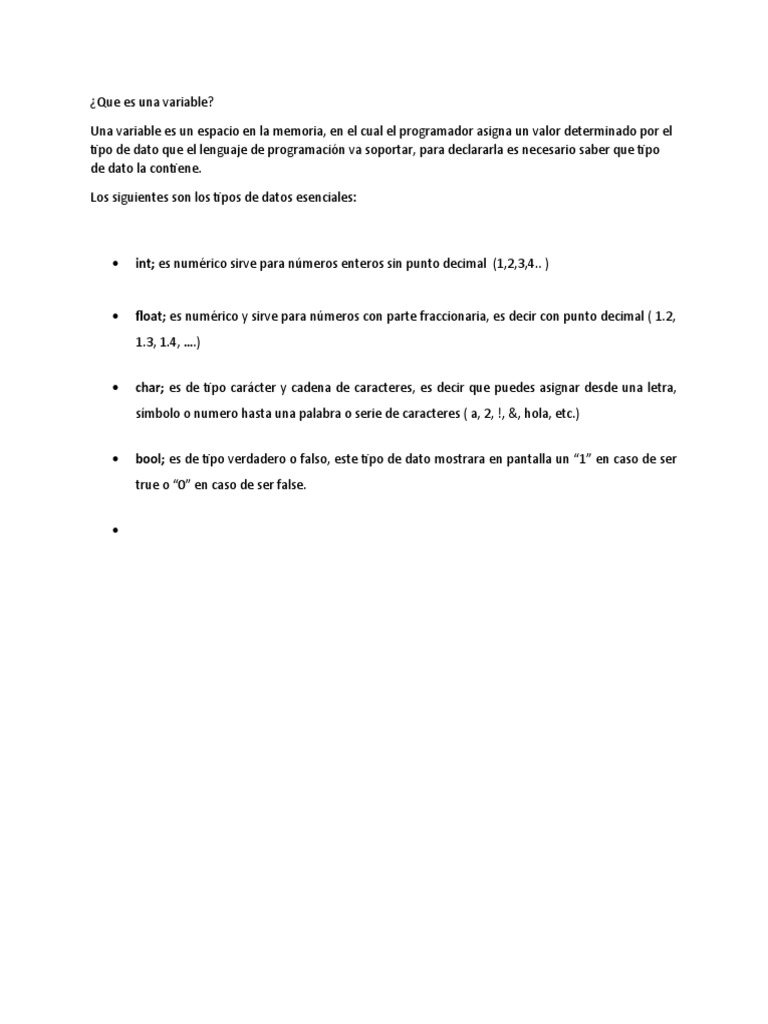 Que Es Una Variable | PDF