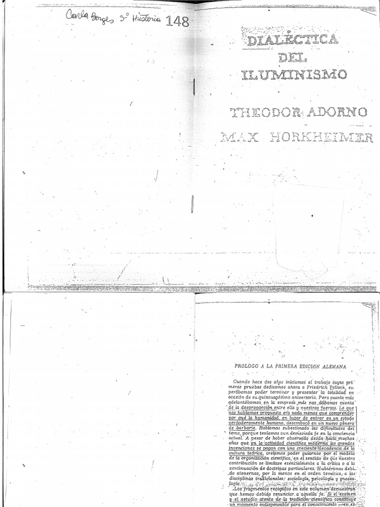 Horkheimer - Dialectica Del Iluminismo | PDF