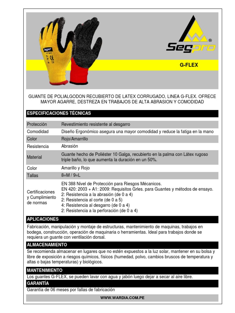 Guante G Flex Segpro | PDF