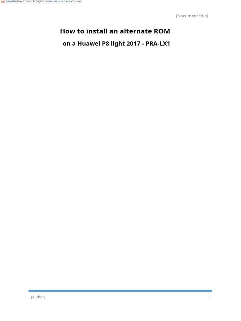 How To Unlock Huawei P8 Ligt 2017 (En) | PDF | Booting | Android (Operating System)