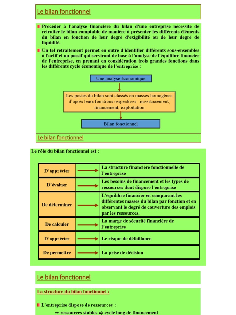 Le Bilan Fonctionnel | PDF | Bilan comptable | Prêts