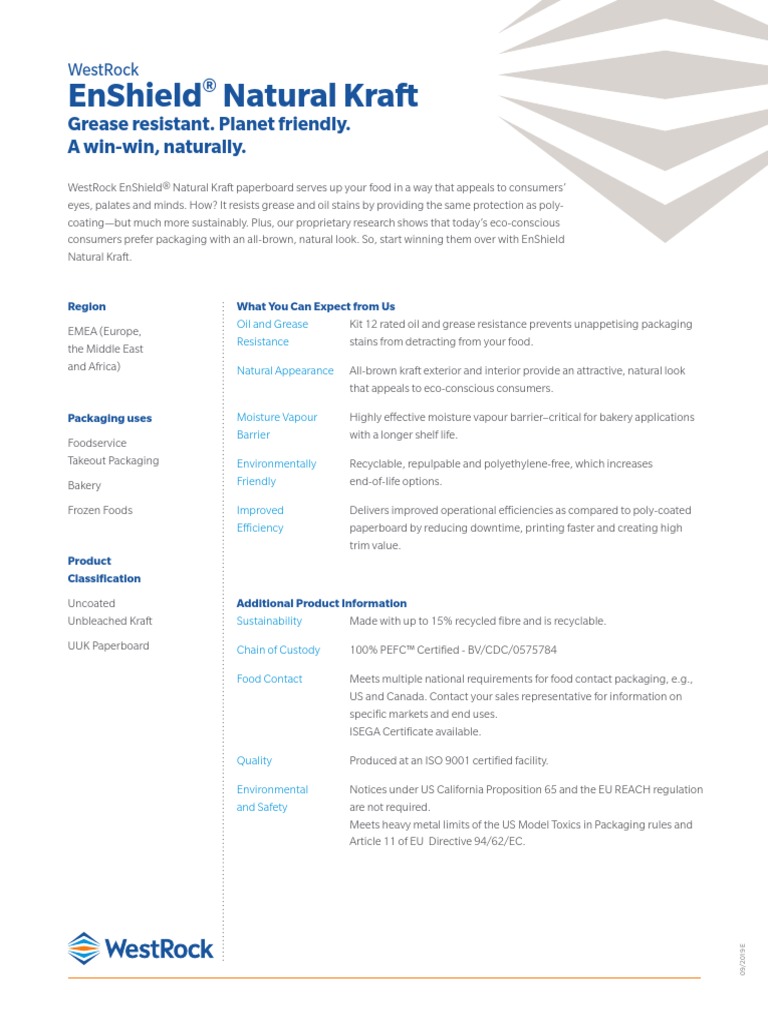EnShield Natural Kraft Product Guide EMEA E Revoct19 | PDF | Packaging ...