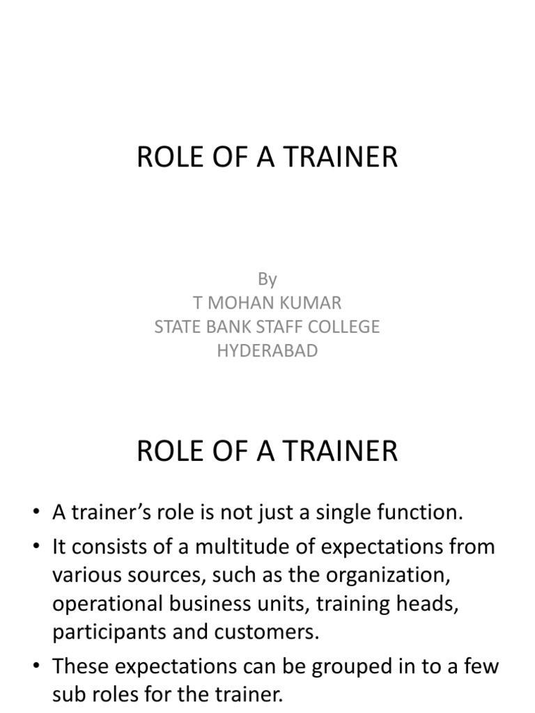 Essential Roles of a Trainer in Education | PDF | Facilitator | Mentorship