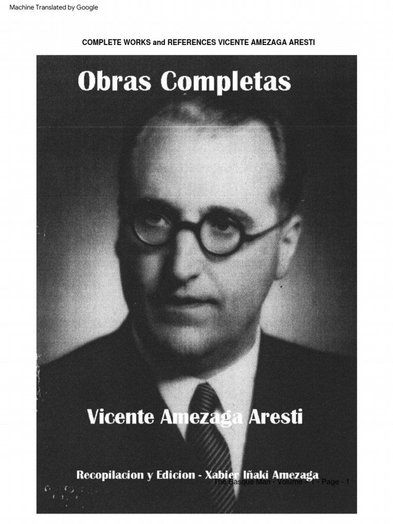 The Basque Man - Author Vicente Amezaga Aresti | PDF
