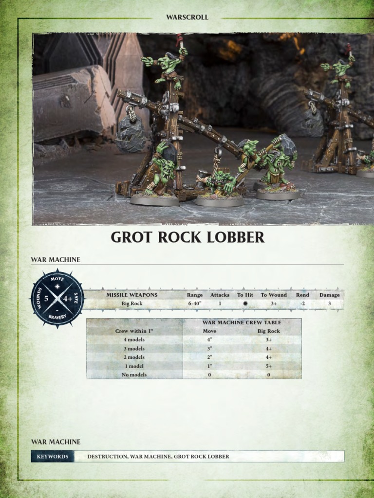 Aos Warscroll Grot Rock Lobber en | PDF