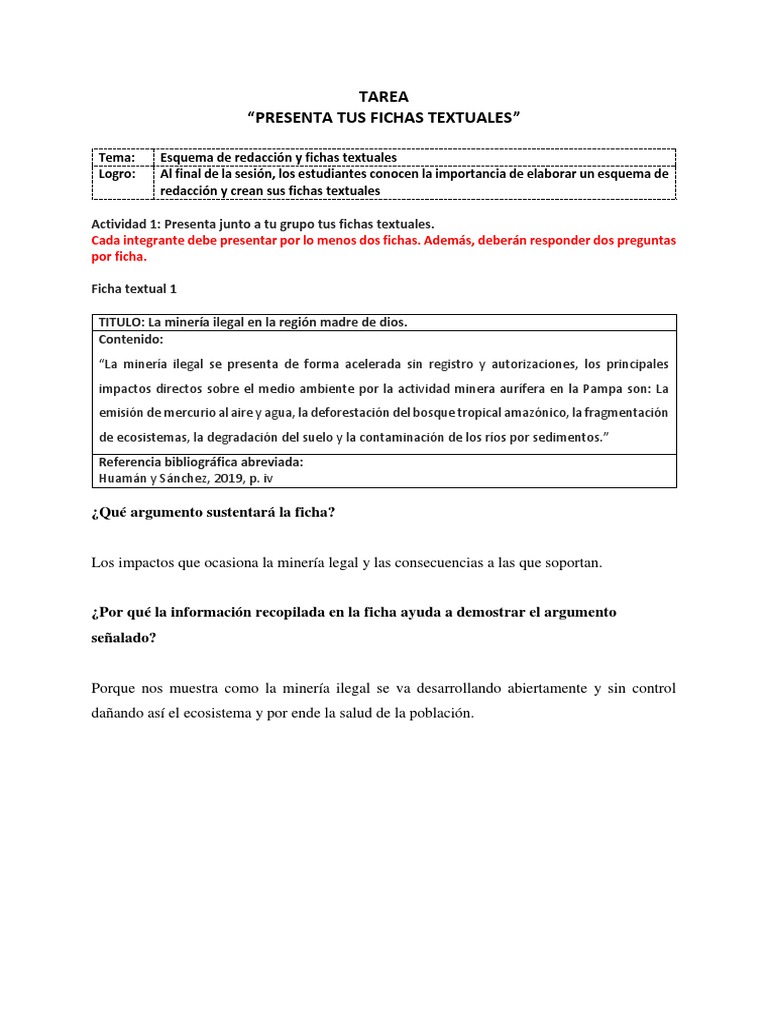 Semana 09 - Tema 02 Tarea - Presenta Tus Fichas Textuales | PDF ... Semana 09 - Tema 02 Tarea - Presenta Tus Fichas Textuales | PDF ...