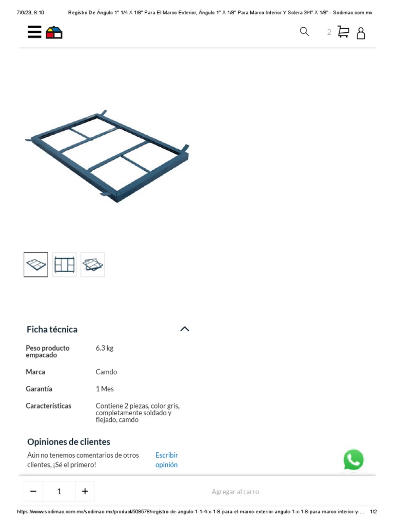 Registro de Àngulo 1 - 1 - 4 X 1 - 8 - para El Marco Exterior, Àngulo 1 ...
