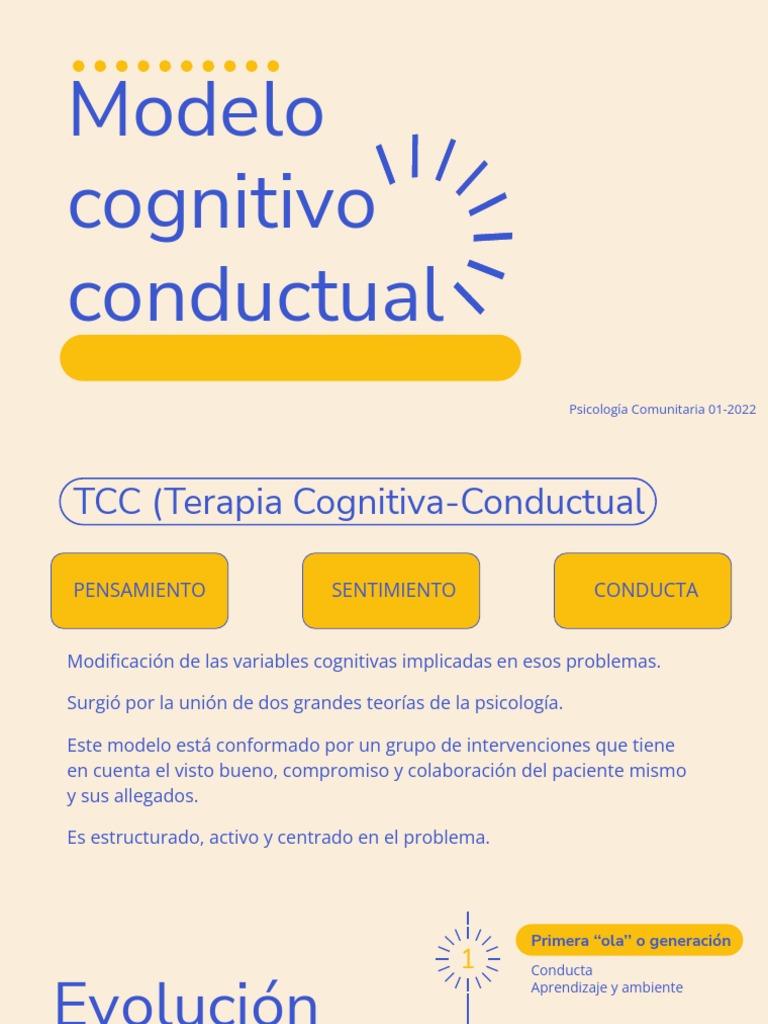 Unidad 2. Modelo Cognitivo Conductual | PDF | Terapia racional de comportamiento emotivo ...