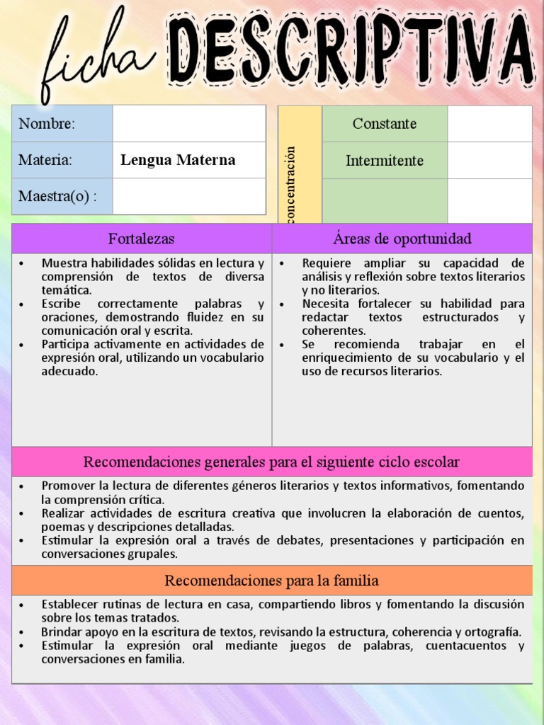 Formato y Ejemplo de Fichas Descriptivas | PDF | Matemáticas | Análisis