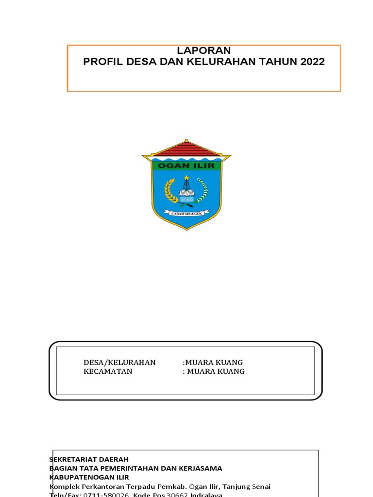 Format Laporan Profil Desa Dan Kelurahan Tahun 2022 Kab Ogan Ilir ...