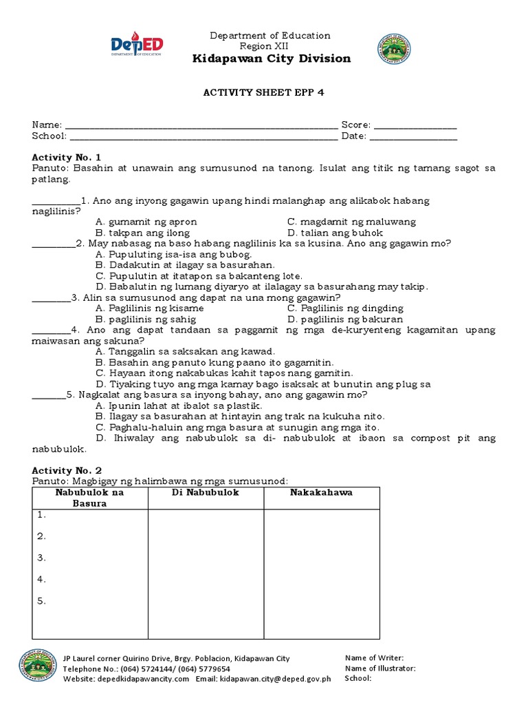 Activity EPP 4 | PDF
